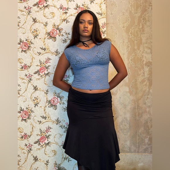 Motel Rocks | Tops | Motel Rocks Nova Top In Moonlight Blue Lace | Poshmark